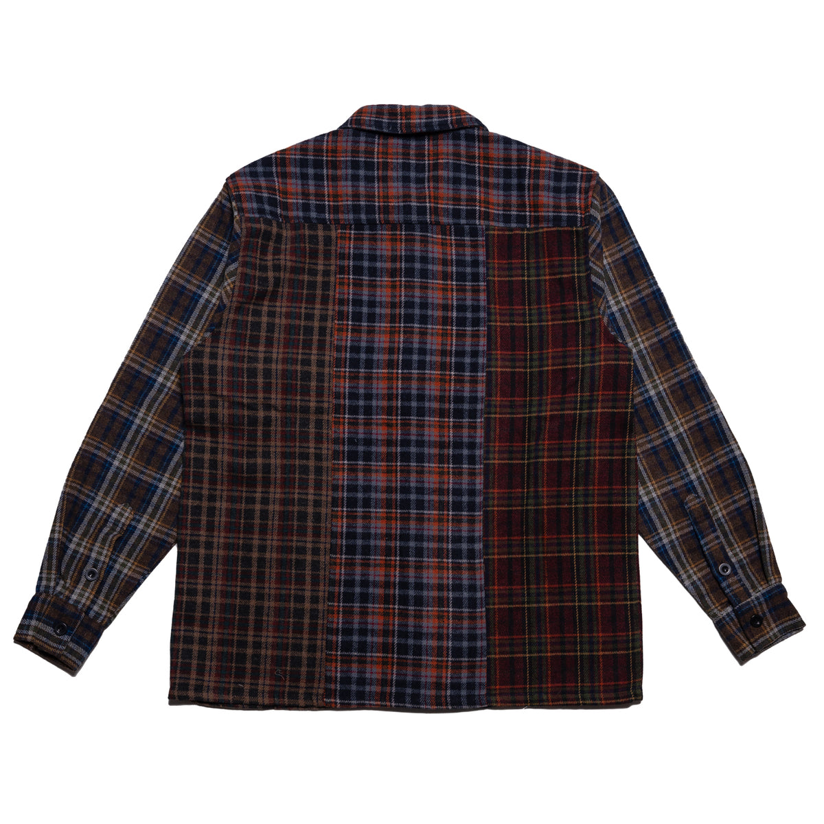 POLYURA PATCHWORK FLANNEL LONG SLEEVE SHIRT MULTI | HODDLE SKATEBOARDS
