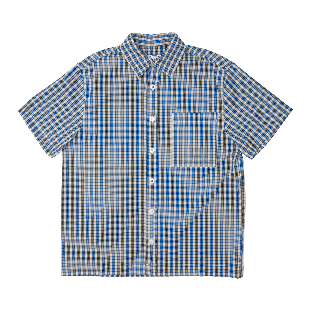 HDL SS BORDER SHIRT BLUE | HODDLE SKATEBOARDS